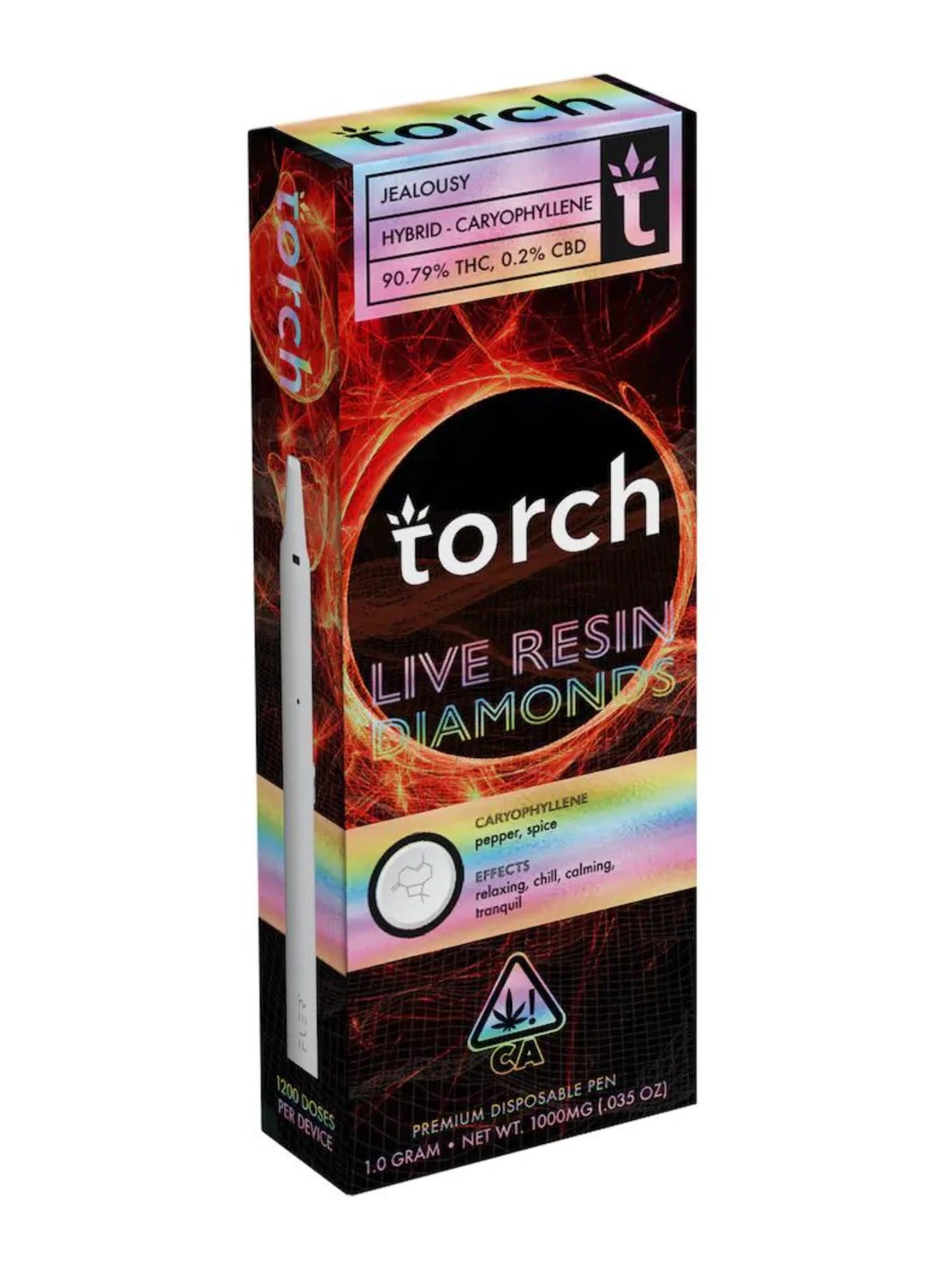 Torch Jealousy Live Resin Diamonds 2gram Vape Disposable - MJ's Delivery