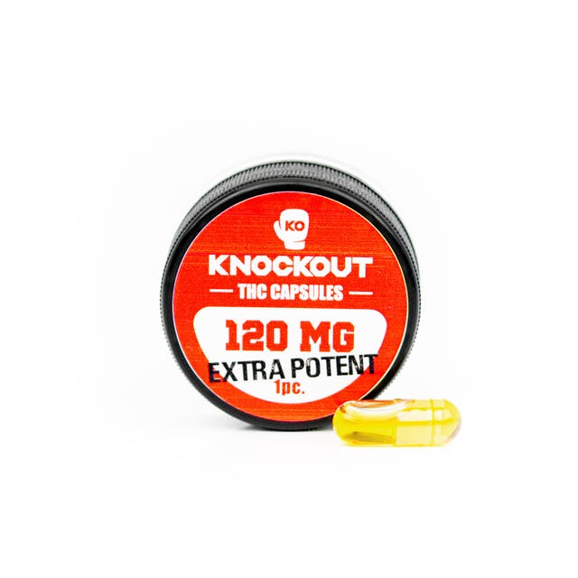 Knockout THC Capsules 120mg – 1pc – MJ's Delivery