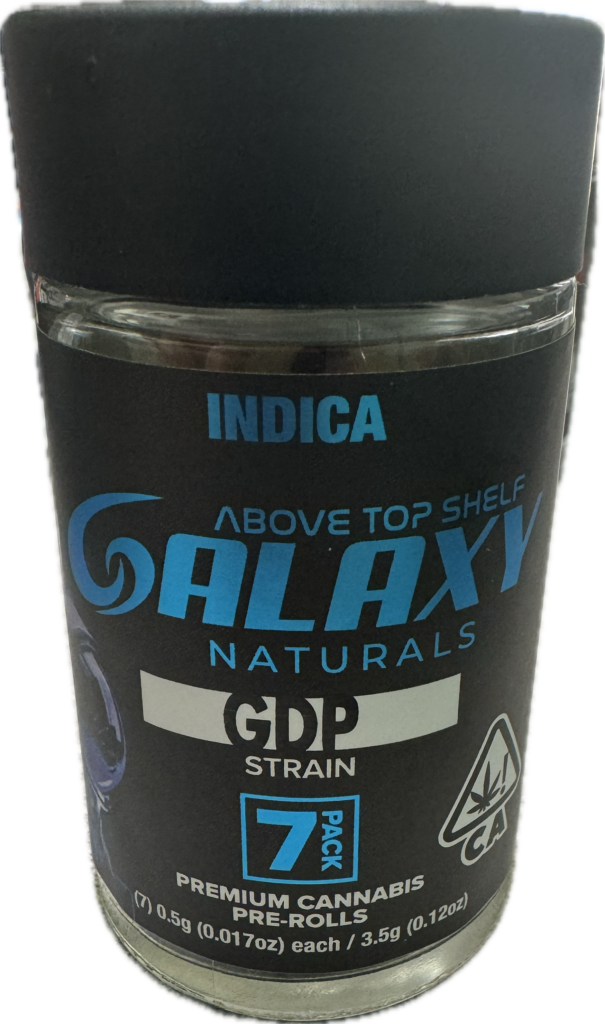 Galaxy Natural Prerolls 7pack King Louis Indica - MJ's Delivery